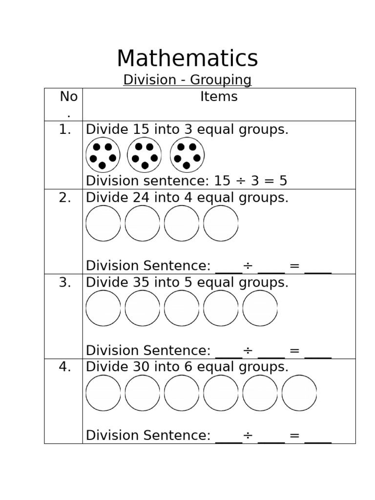 Regrouping Division Exercises | PDF