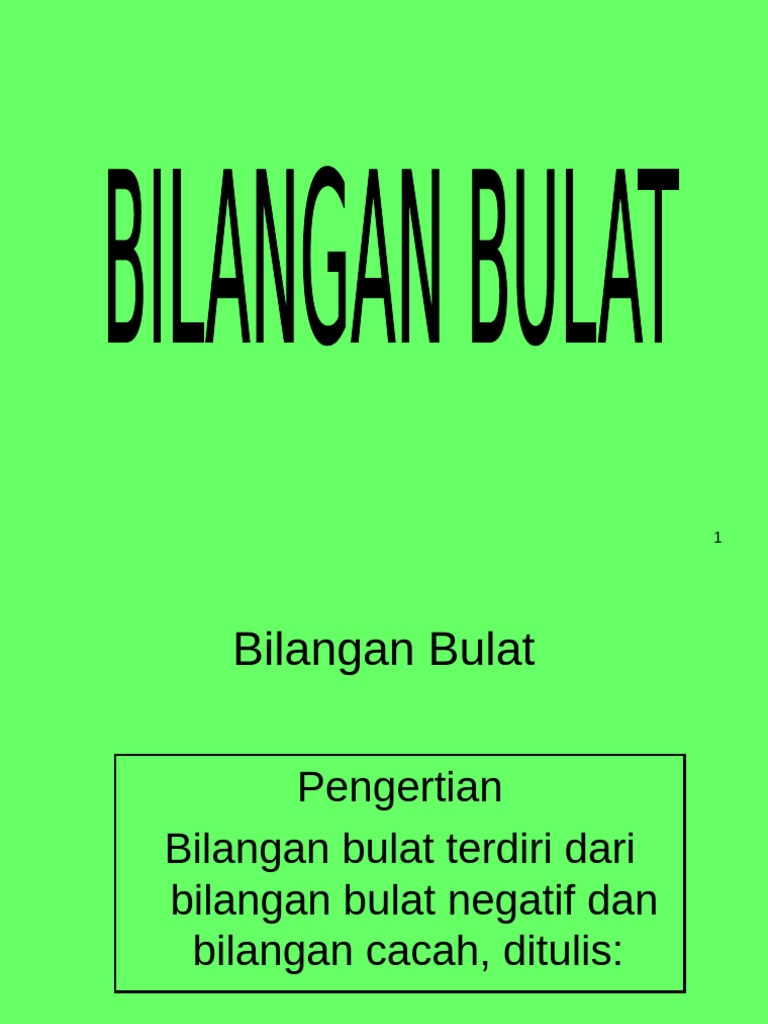 12 Bilangan Bulat | PDF