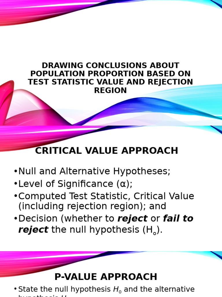 Drawing Conclusions About Population Proportion Based On Test | PDF