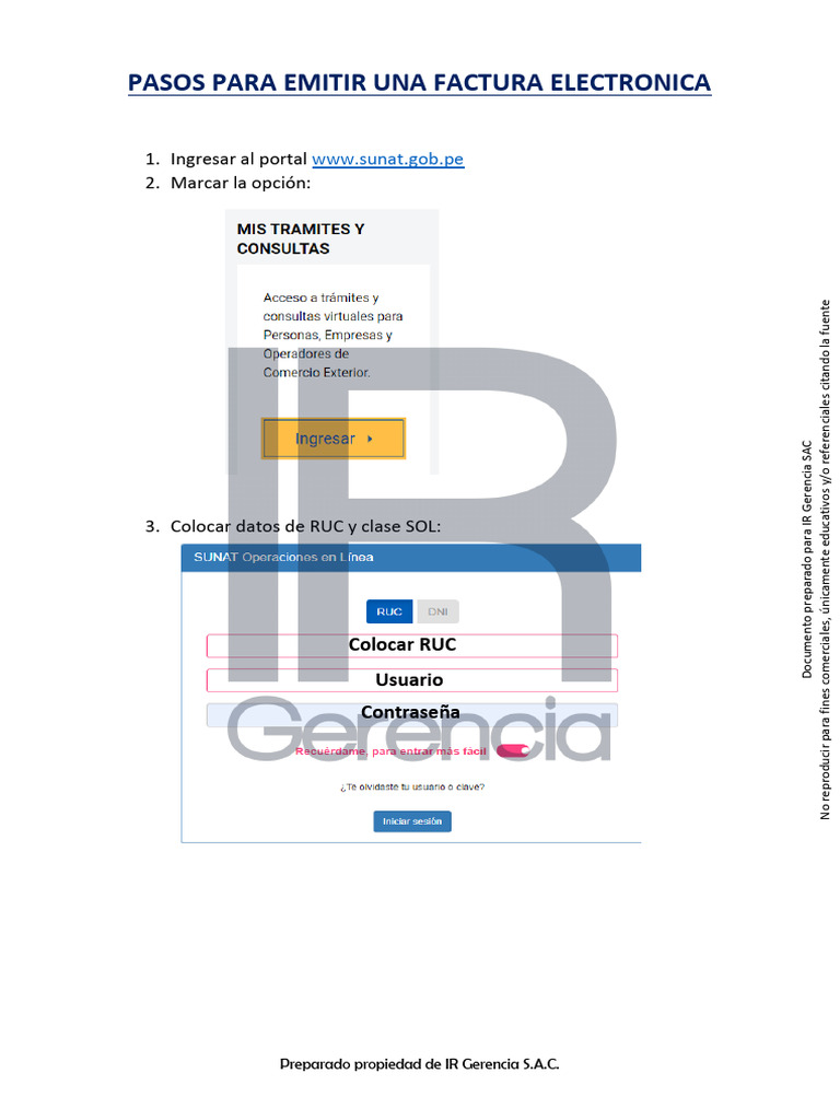 pasos para emitir una factura electronica | PDF | Factura
