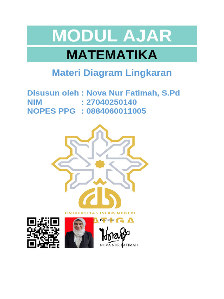 Contoh Cover Modul Ajar Matematika | PDF