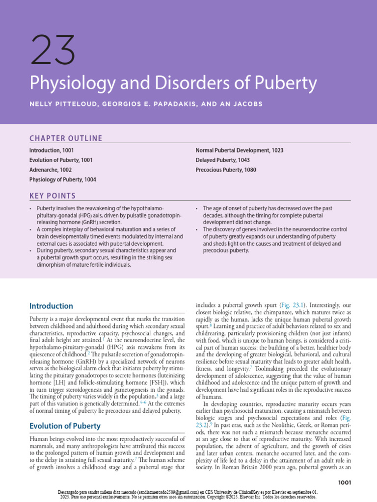 Understanding Puberty and Its Evolution | PDF | Puberty | Luteinizing ...