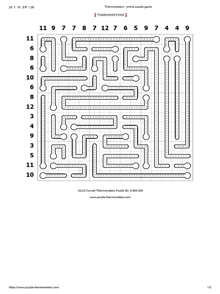 Savr-334 Thermometers Puzzle Game | PDF