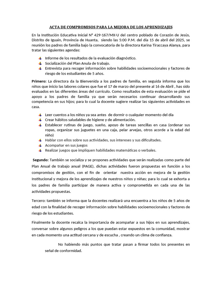 Actas Monitoreo Biae Etapa 2 | PDF