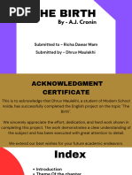 Birth Summary, Explanation, Word Meanings Class 11 | PDF