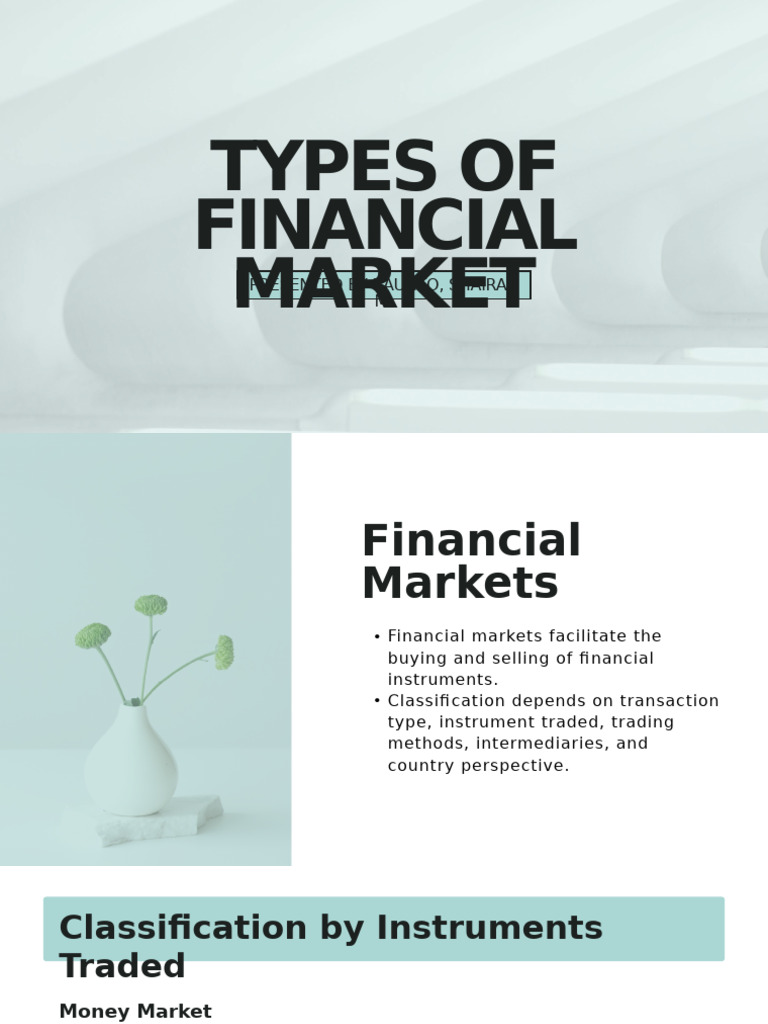 Types of Financial Market | PDF | Securities (Finance) | Stocks