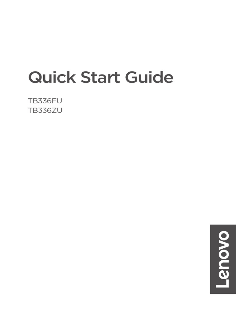 Lenovo Idea Tab K11 Gen 2 Quick Start Guide | PDF | Usb | Electronics