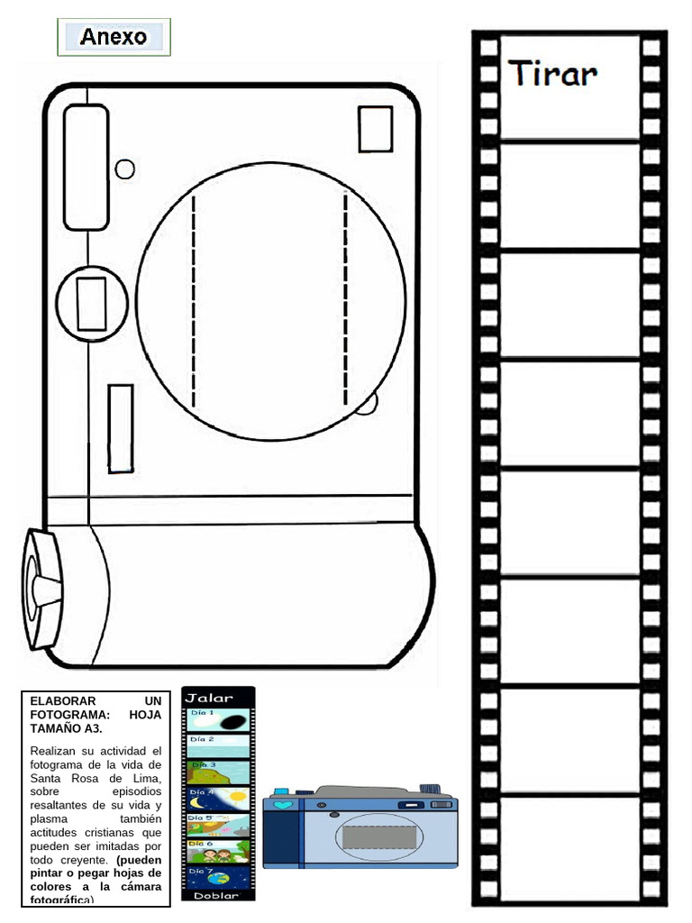 1º. - Elaboracion de Fotograma de La Vida Santa Rosa de Lima - Dibujo | PDF