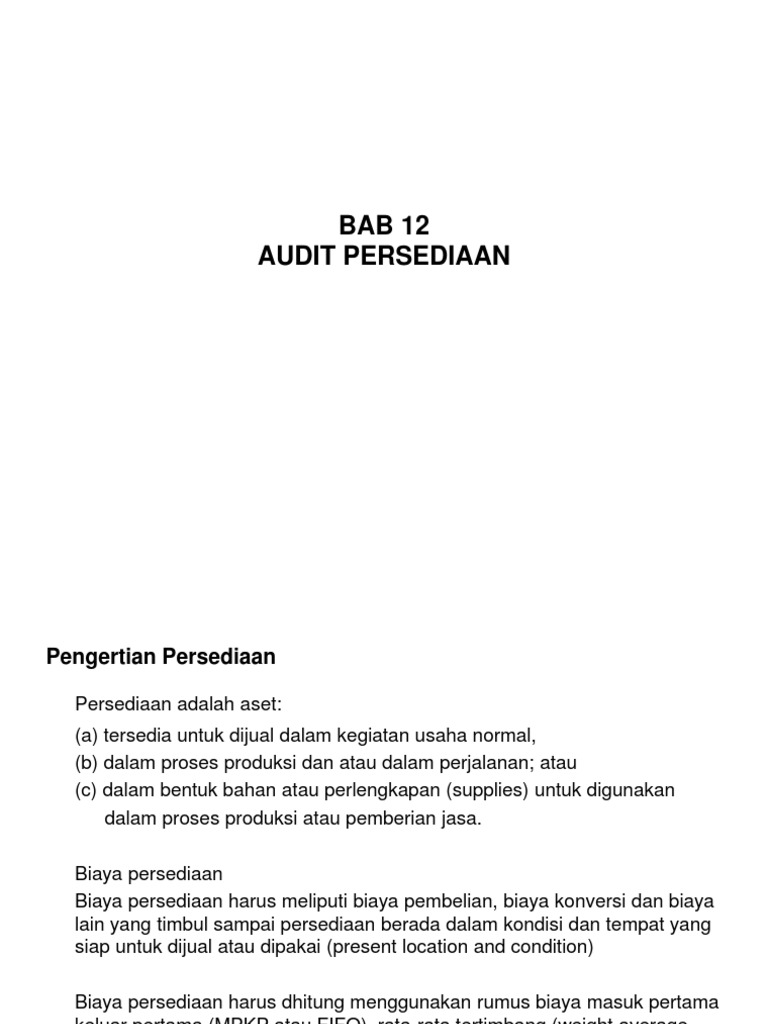 Auditing Persediaan | PDF