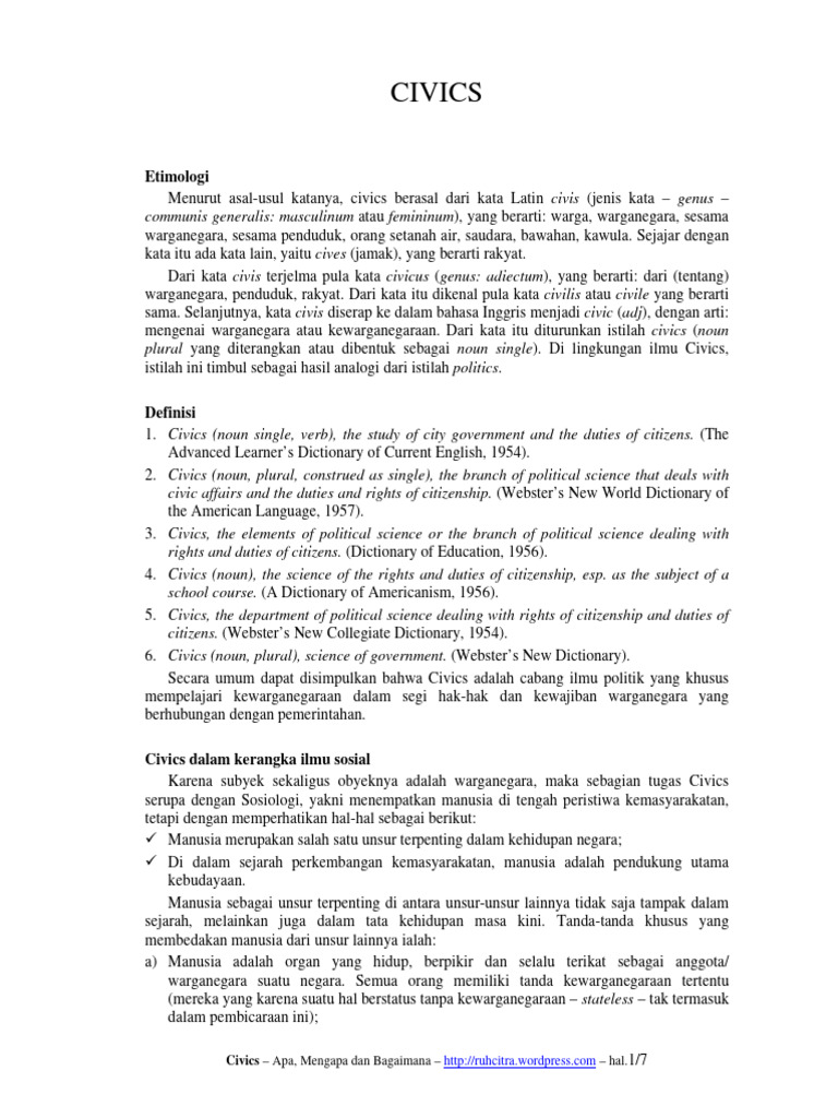Civics | PDF
