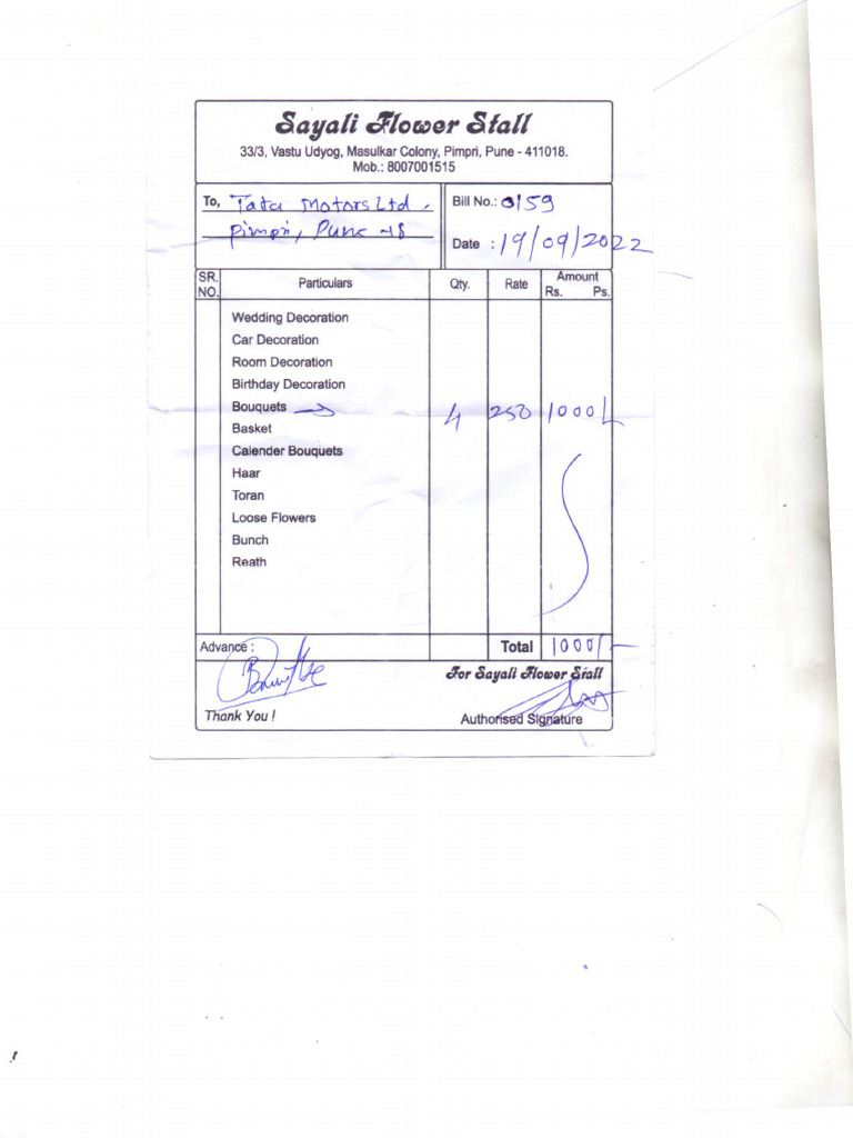 Bouquet Bill | PDF