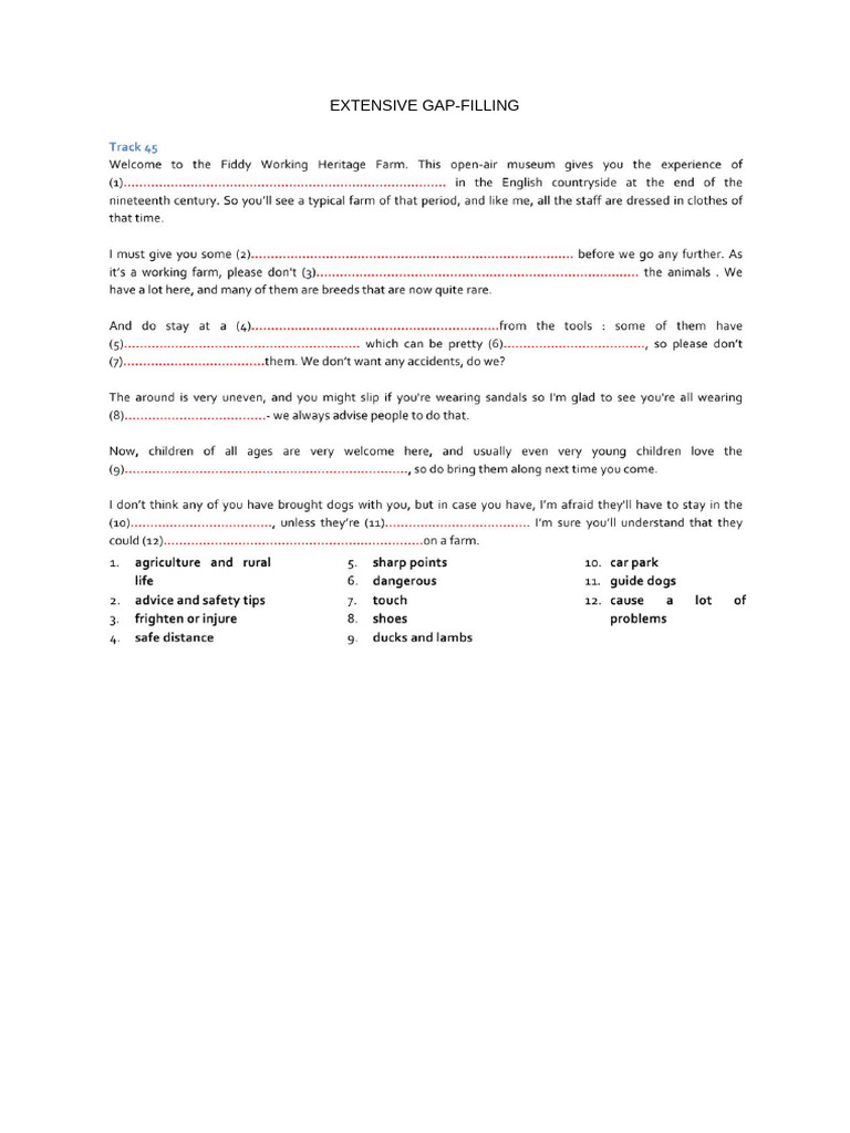 Lis Extensive Gap-Filling (Script) | PDF