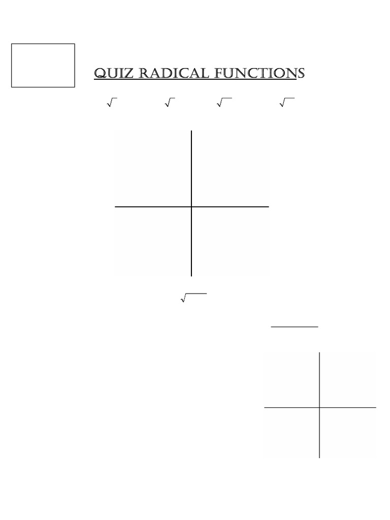 Radical Functions Quiz | PDF