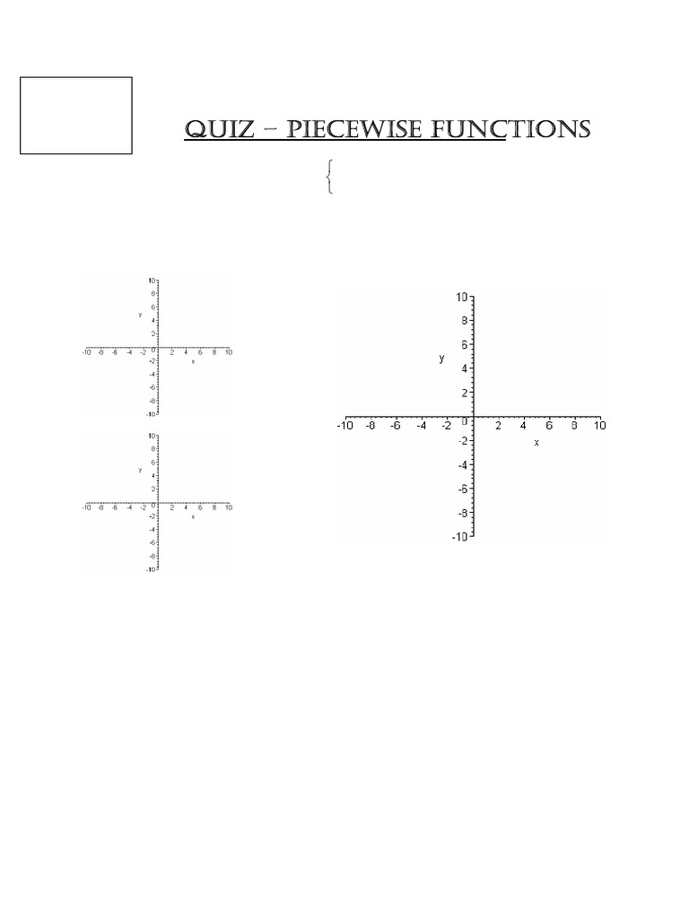 21 - QUIZ Piecewise Functions | PDF