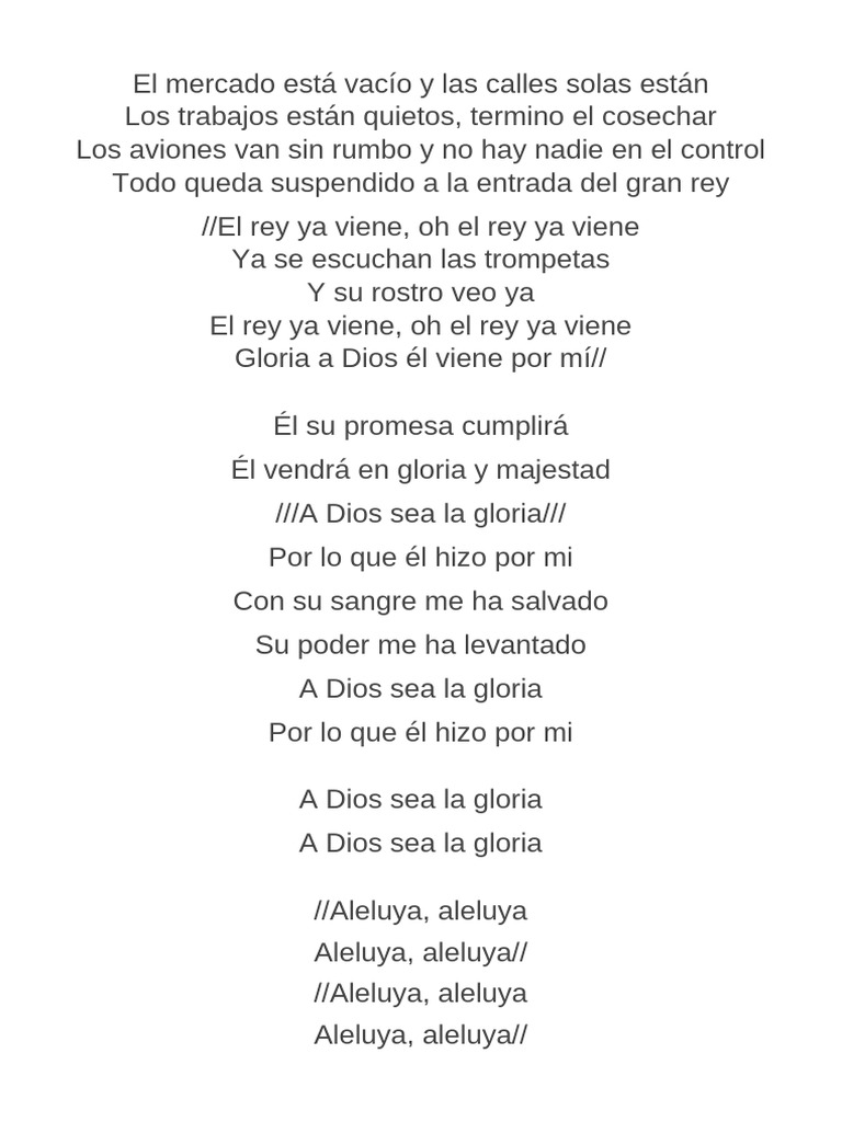 El Rey Ya Viene | PDF