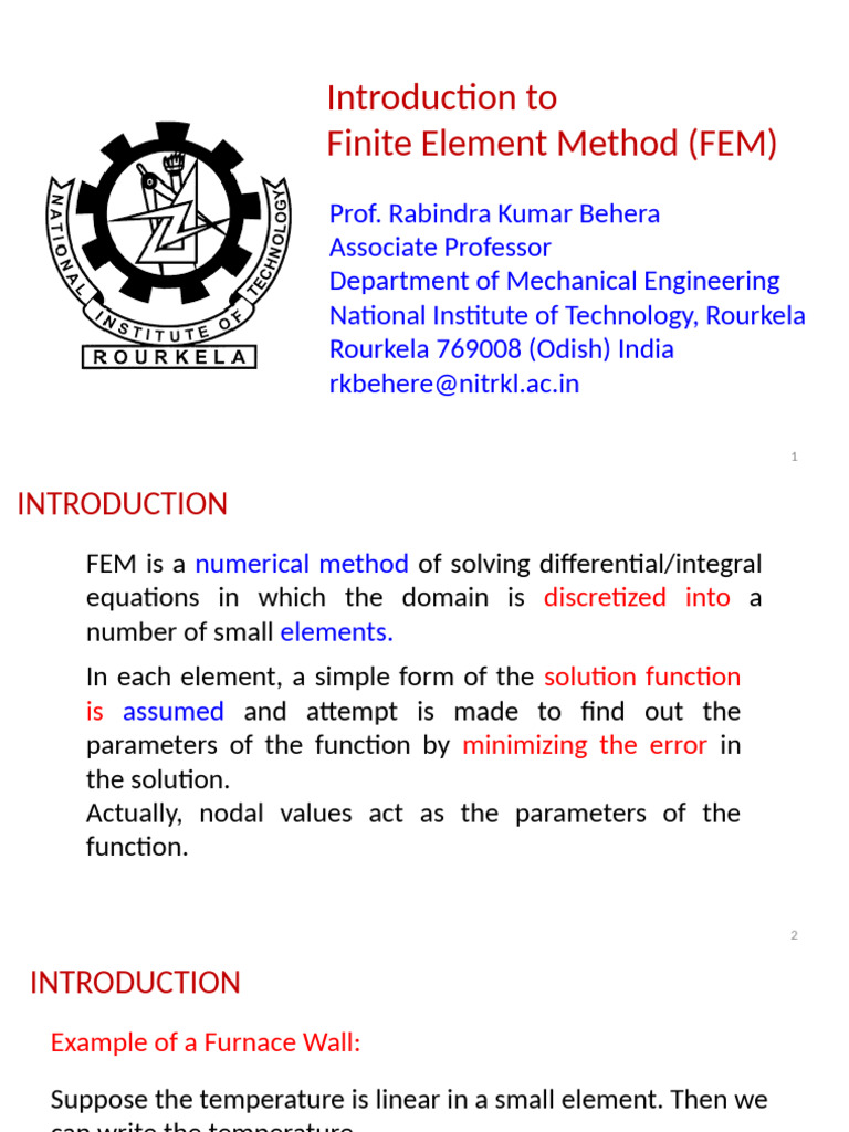 Introduction to Finite Element Method | PDF | Finite Element Method ...