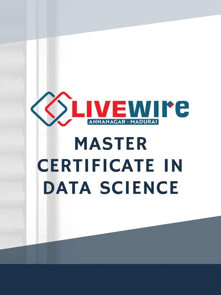 Data Science Master Certificate Course | PDF | Machine Learning | Deep ...