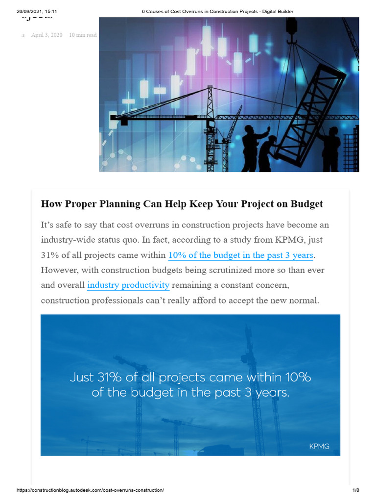 Cost Overruns in Construction Projects | PDF | Project Management ...