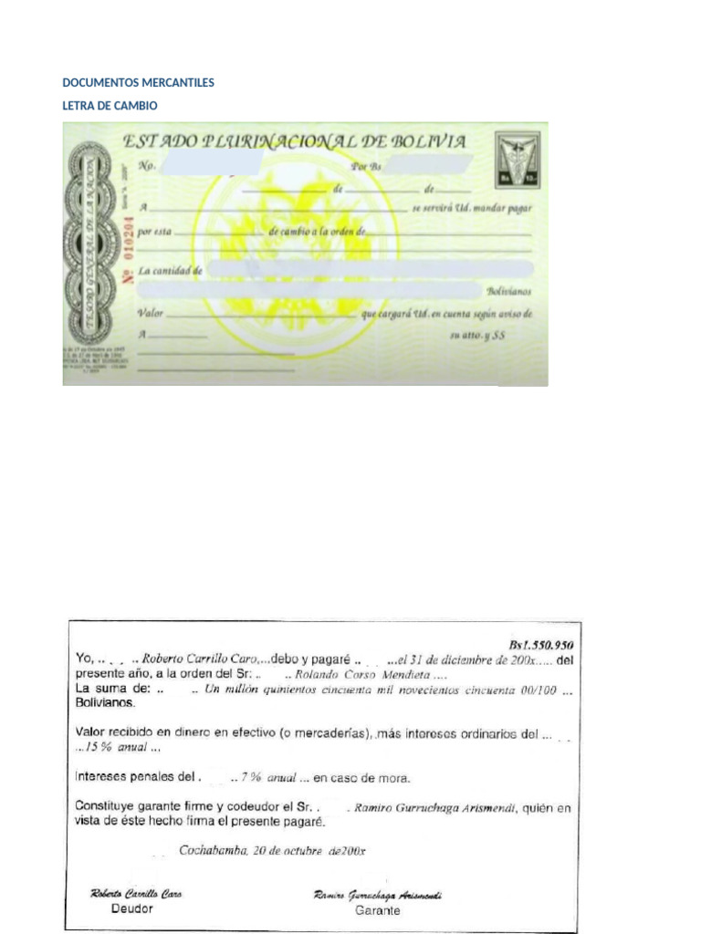 Documentos Mercantiles CMPT | PDF