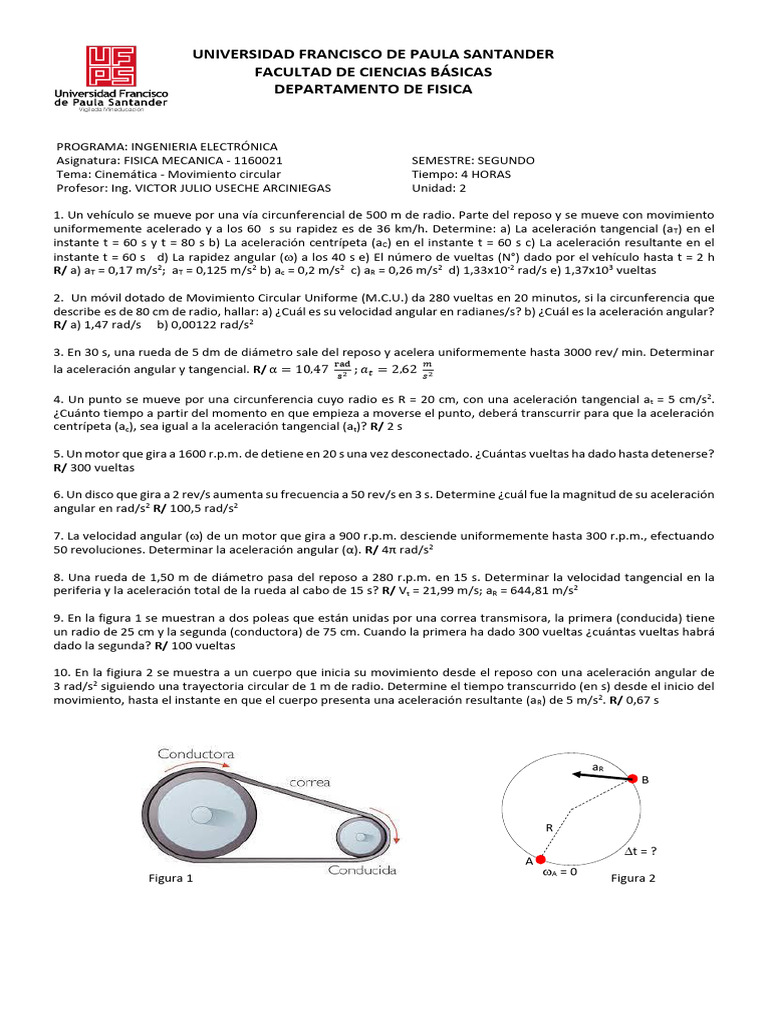 Movimiento Circular | PDF | Aceleración | Rotación