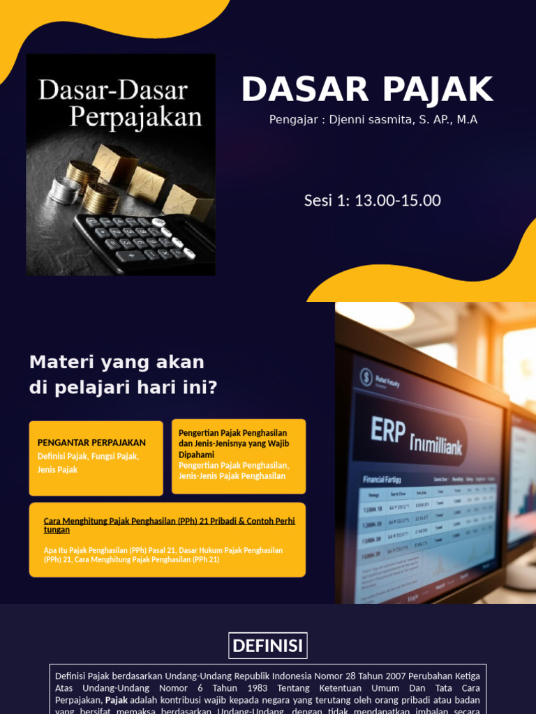 Sesi 1 - Dasar Pajak | PDF
