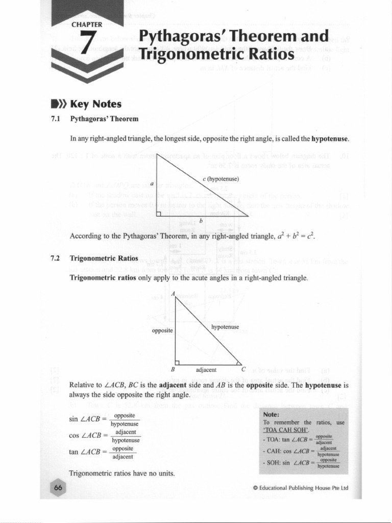 C7 Pythagoras Theorem & Trigonometry | PDF