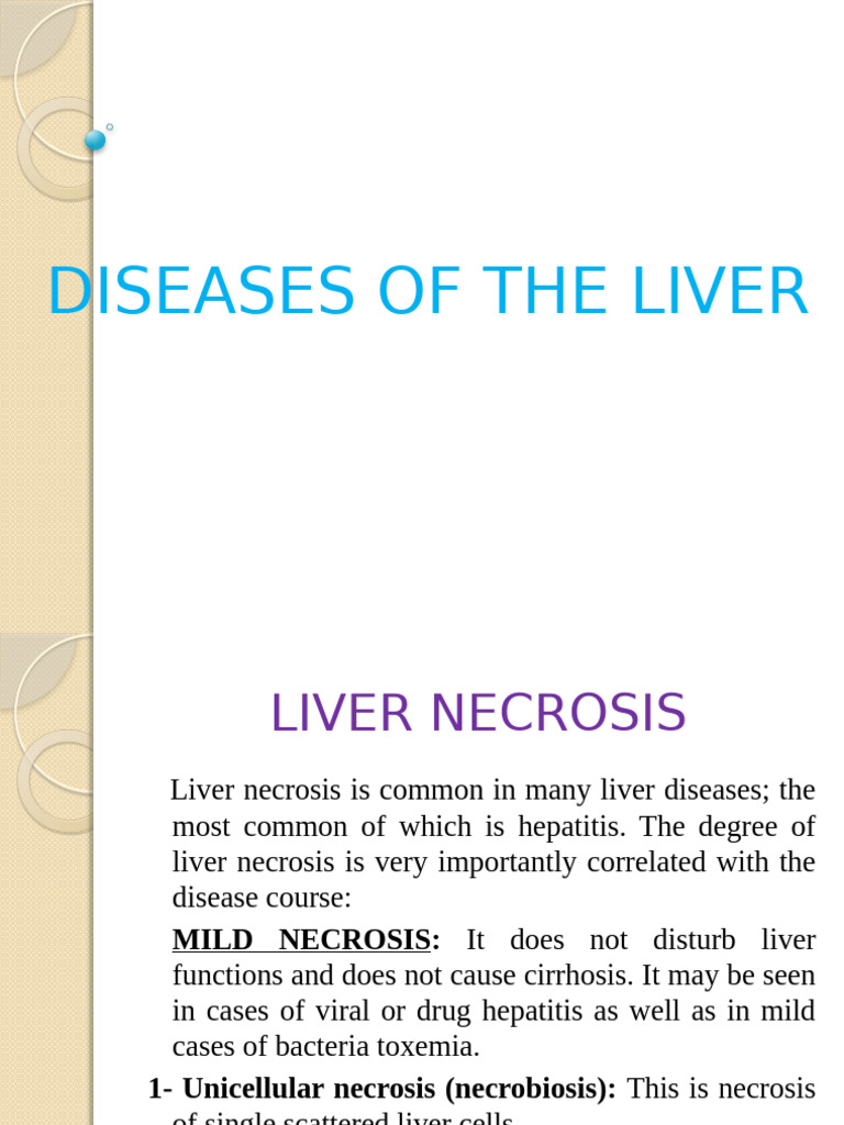 Liver Necrosis and Hepatitis Overview | PDF | Cirrhosis | Liver