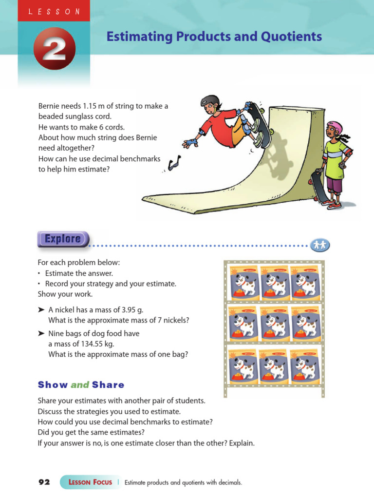Estimating Products and Quotients | PDF | Arithmetic