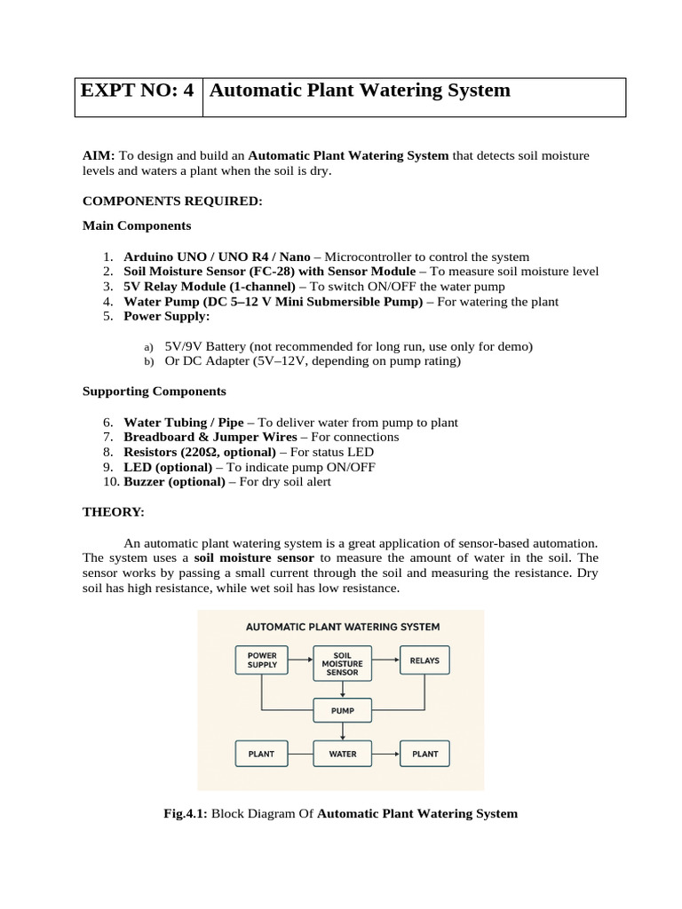 Tinkering Lab Manual-Exp No. 4 | PDF | Arduino | Electrical Engineering