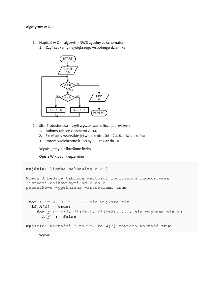 Algorytmy W C | PDF