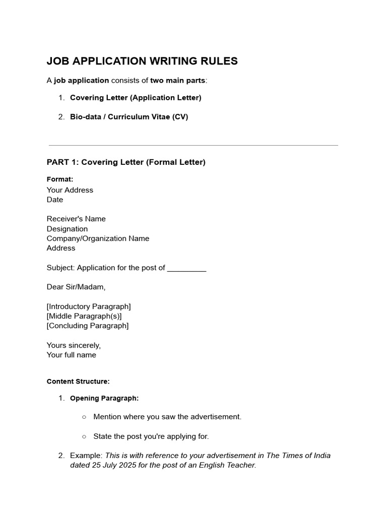 Job Application 1 | PDF | Learning