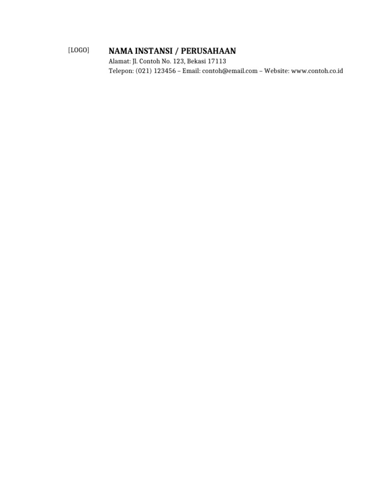 Contoh Kop Surat | PDF