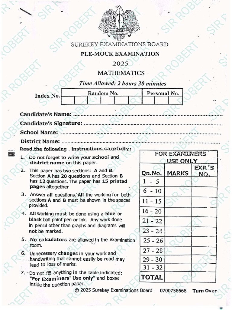 Surekey Mock MTC 2025 | PDF