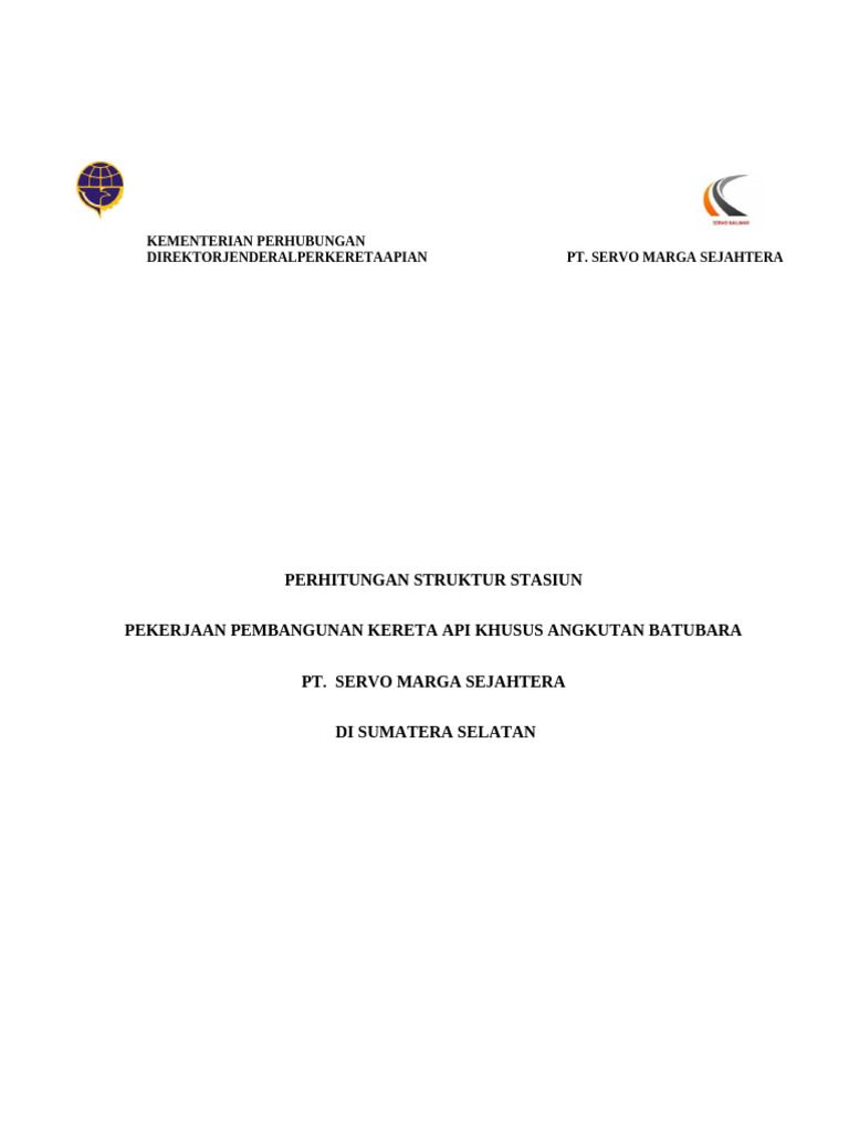 Perhitungan Struktur Stasiun | PDF