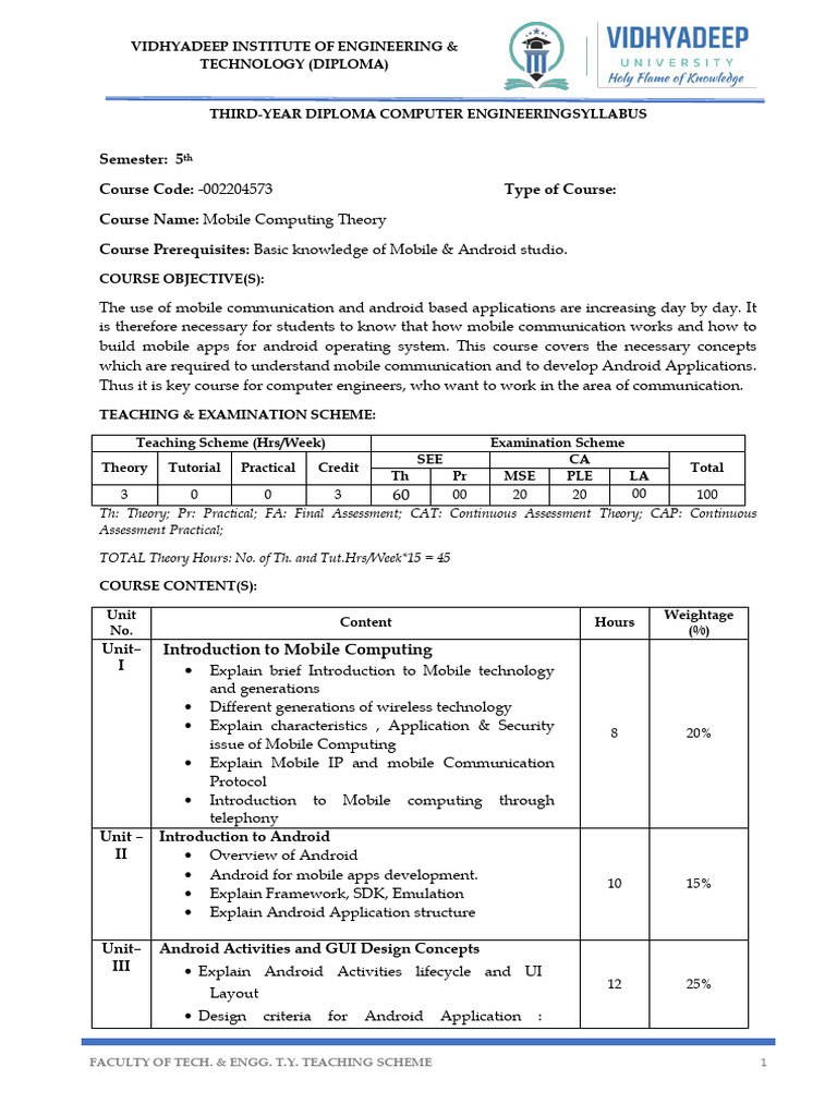 Mobile Computing Theory | PDF | Android (Operating System) | Computing