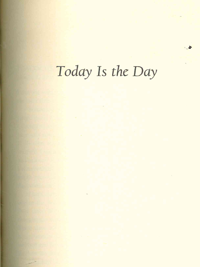 Today Is The Day | PDF