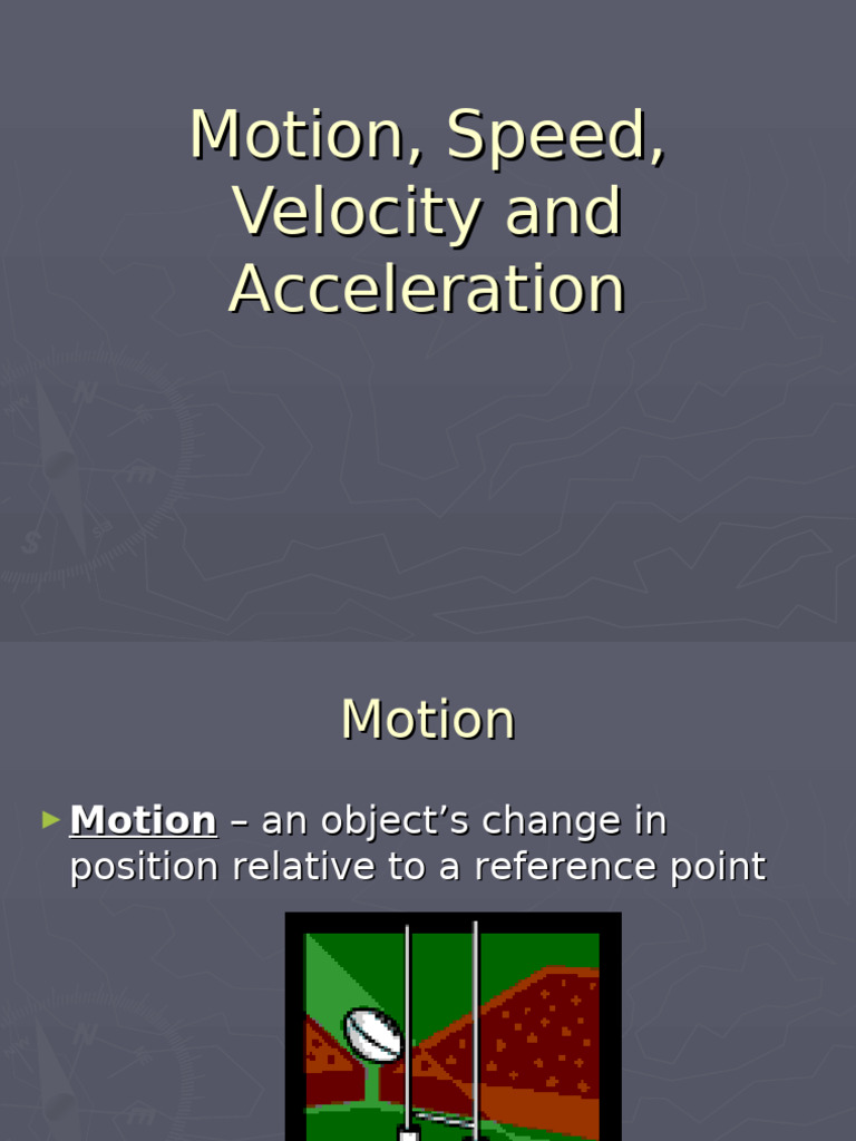 KINEMATICS Speed Velocity Acceleration | PDF | Speed | Velocity