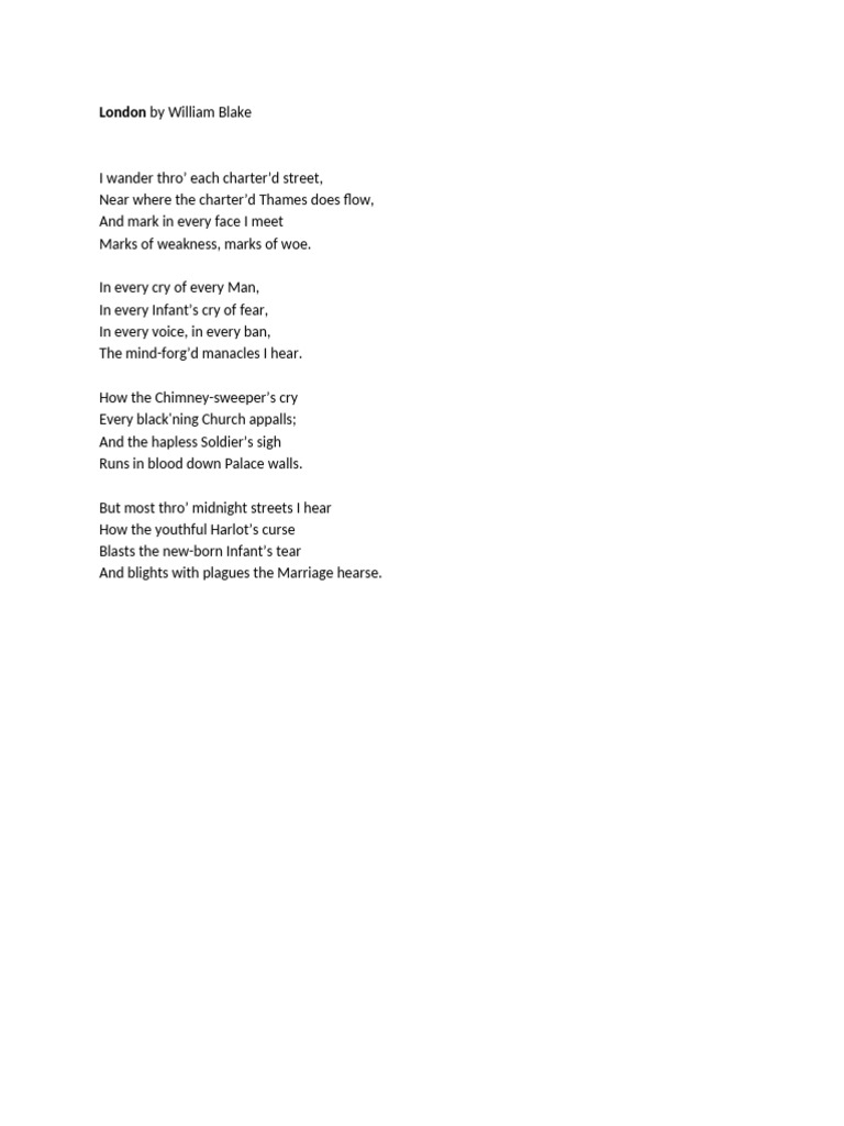 London by William Blake | PDF