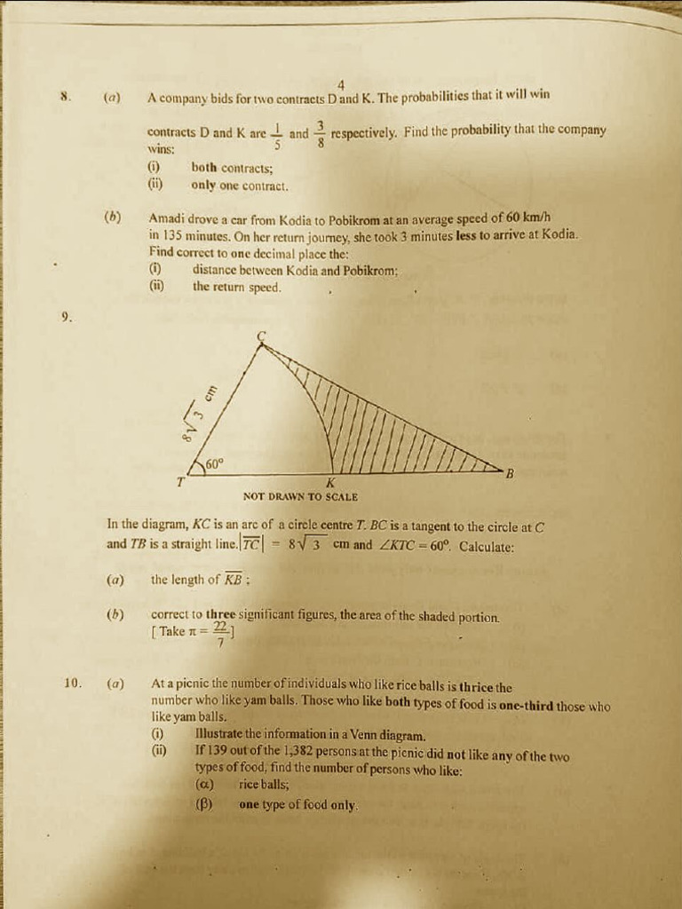 Wassce 2024 Core Mathematics Actual Paper @wassce - Bece - Plug | PDF
