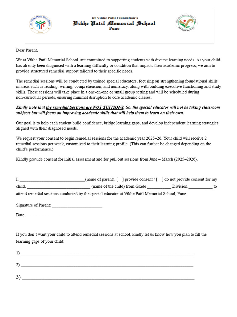 Final Concent Form | PDF