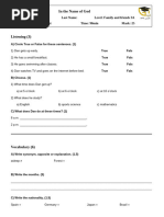 Family and Friends 2 Unit 6 Lesson Plan | PDF