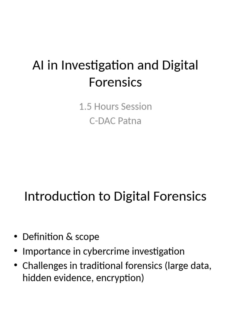 AI Transforming Digital Forensics | PDF