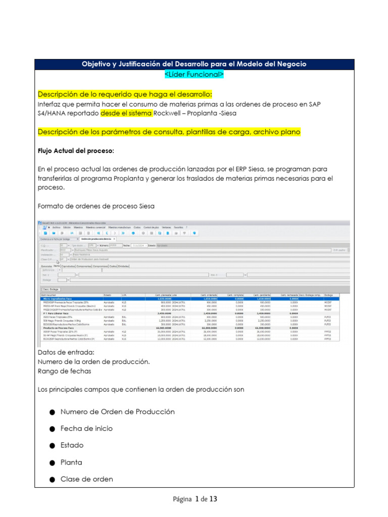 Interfaz SAP-Rockwell para Consumo de Materias Primas | PDF | Informática