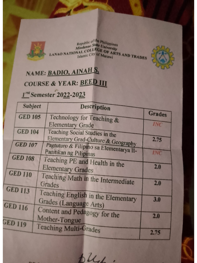Grade Card | PDF