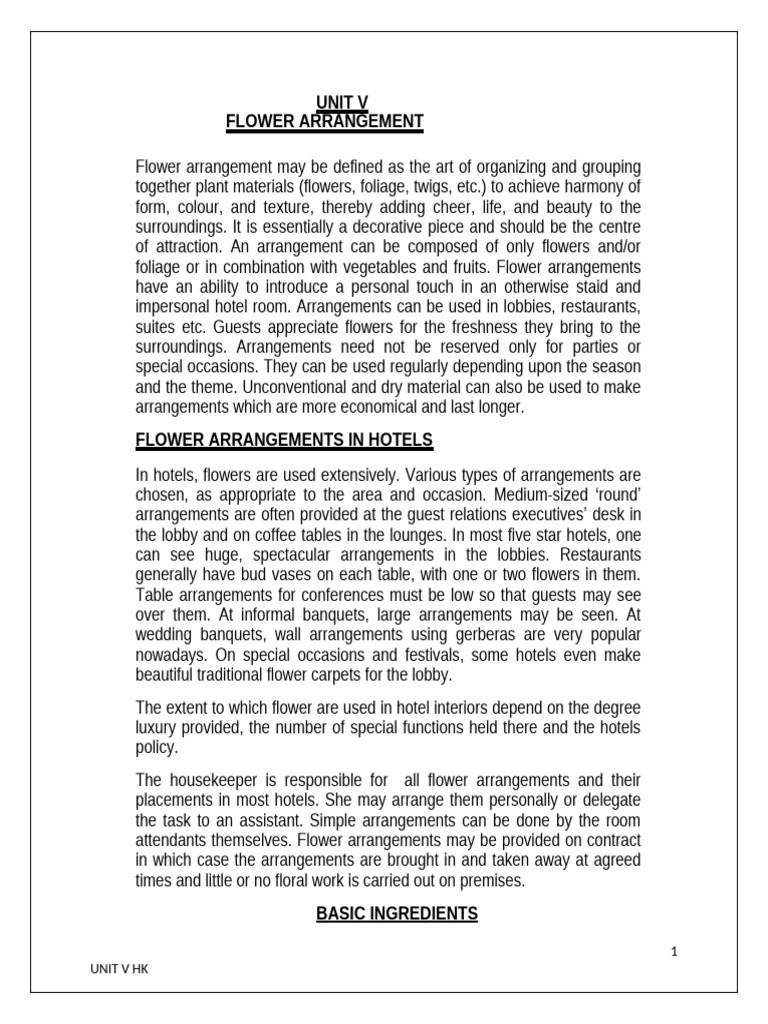 Flower Arrangement | PDF | Floristry | Ikebana