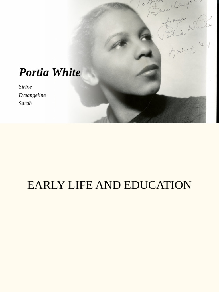 Portia White | PDF