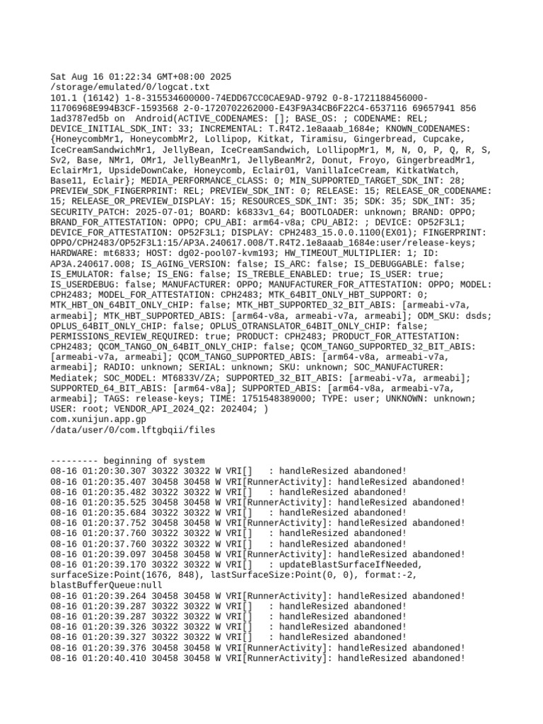 Logcat | PDF | Software | Android (Operating System)