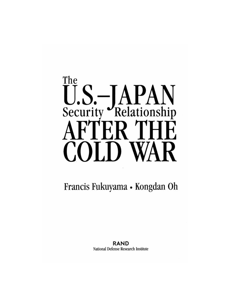 relationship between US and Japan after cold war | PDF