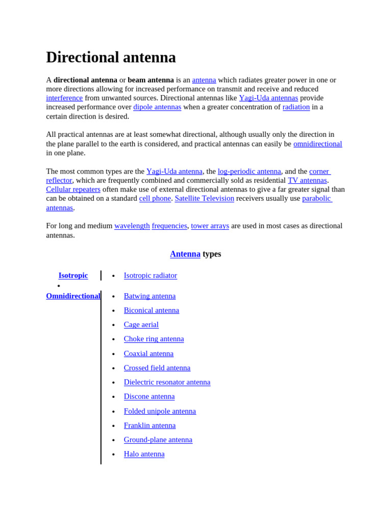 Understanding Directional Antennas | PDF | Antenna (Radio) | Channel ...