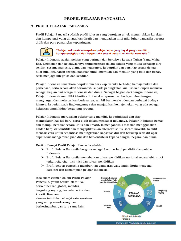 4 PROFIL PELAJAR PANCASILA | PDF